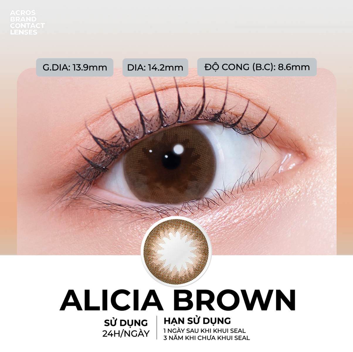 Alicia Brown | Kính áp tròng 1 ngày ACROS cho người cận thị - an toàn ...
