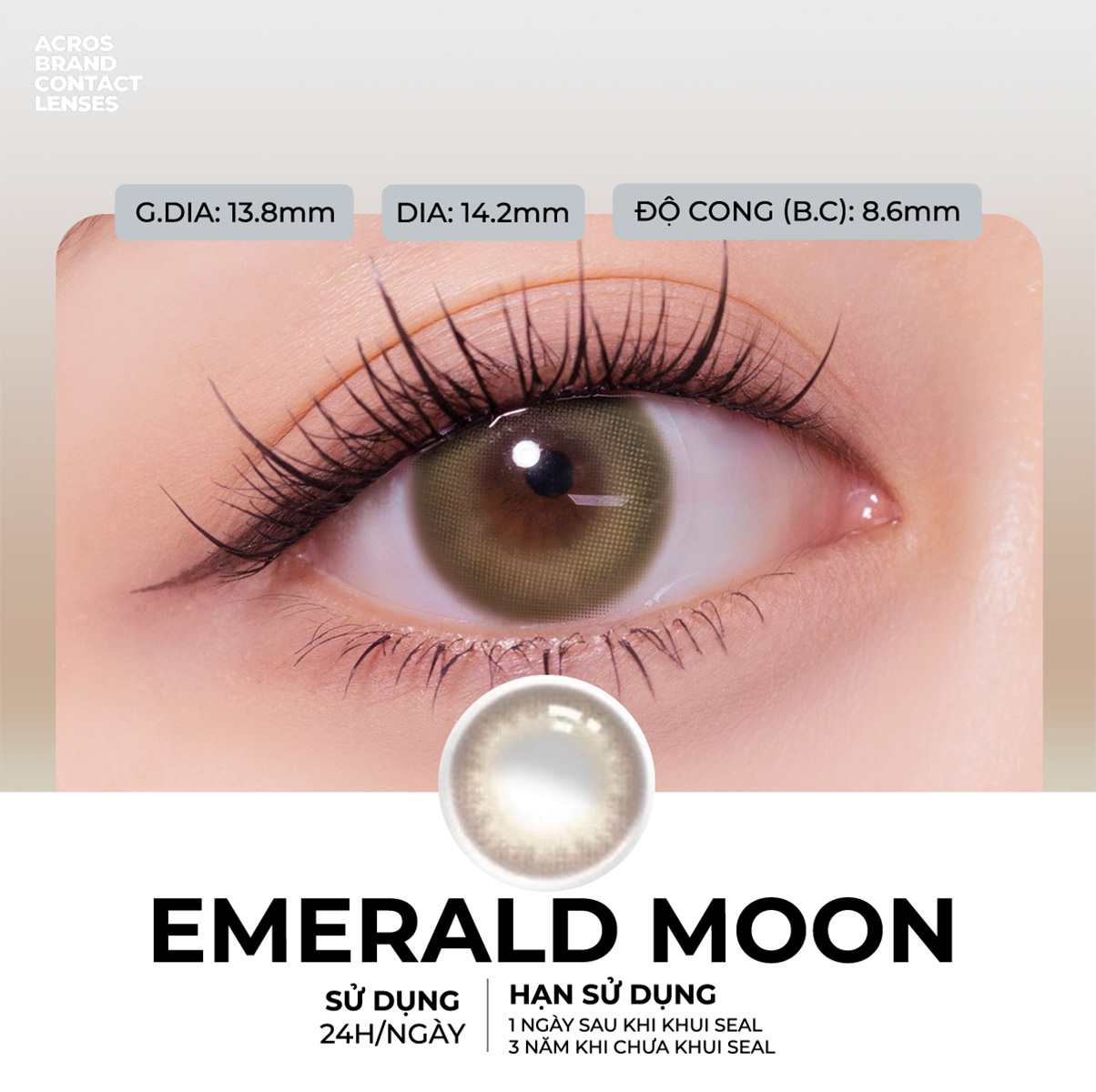 Emerald Moon | Kính áp tròng 1 ngày ACROS cho người cận thị - an toàn ...