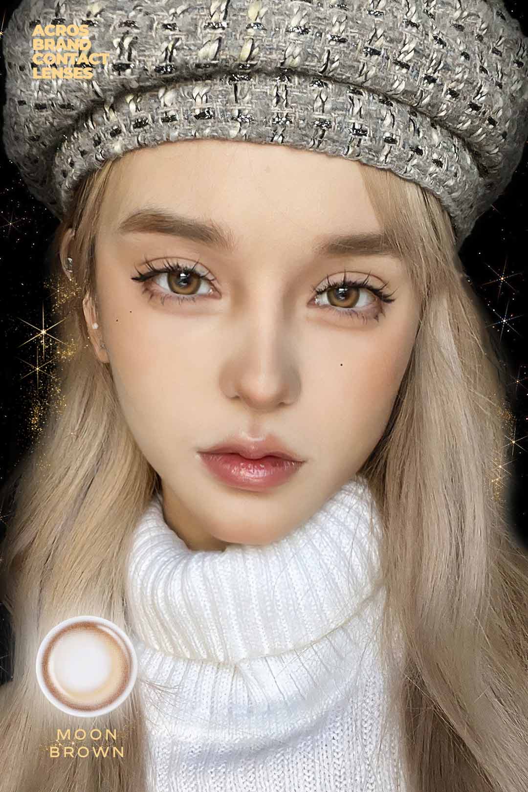 Moon Brown | Kính áp tròng ACROS cho người cận thị - an toàn, tự nhiên ...