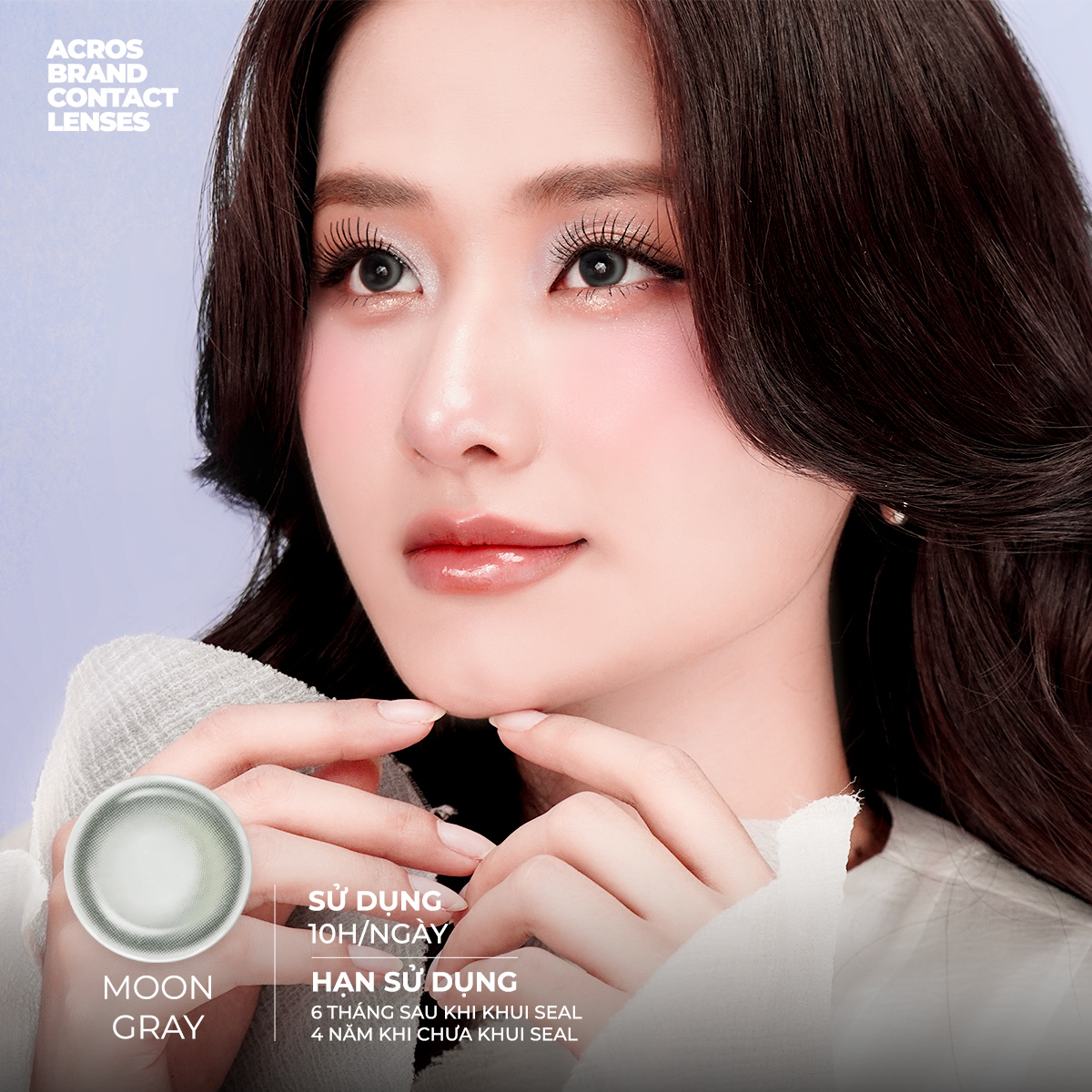 Moon Gray | Kính áp tròng ACROS cho người cận thị - an toàn, tự nhiên ...